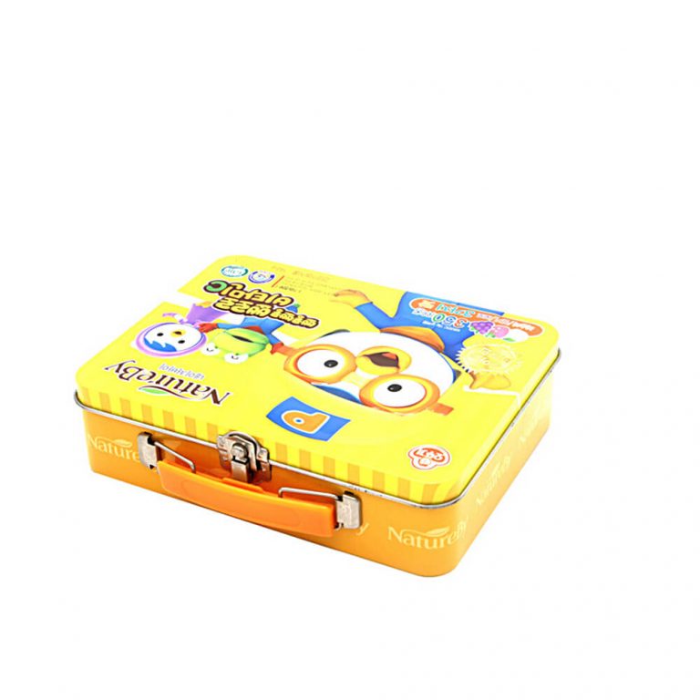 Custom Lunch Tin Box for Candies Packaging With Yellow Printing - China ...